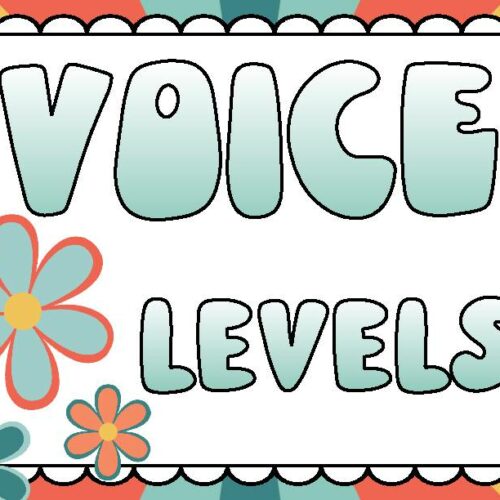 Voice Level Chart Posters Classroom Management Groovy Retro Vibes Theme ...