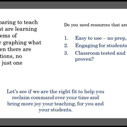 Graphing Systems of Equations - One, Infinity, No Solutions - Lesson ...