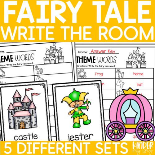 Fairy Tale Write The Room Kindergarten Center Math Literacy Activities ...