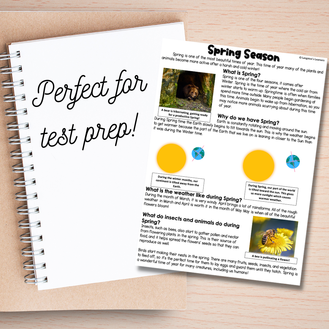 Spring Nonfiction Reading Comprehension and TDA Essay Activity! (No ...