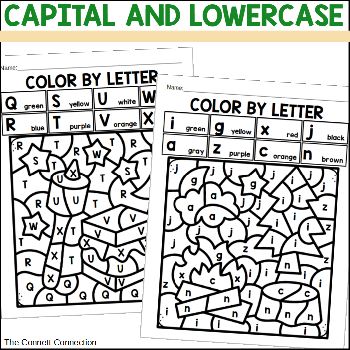 Camping Alphabet Color by Code Worksheets - Classful