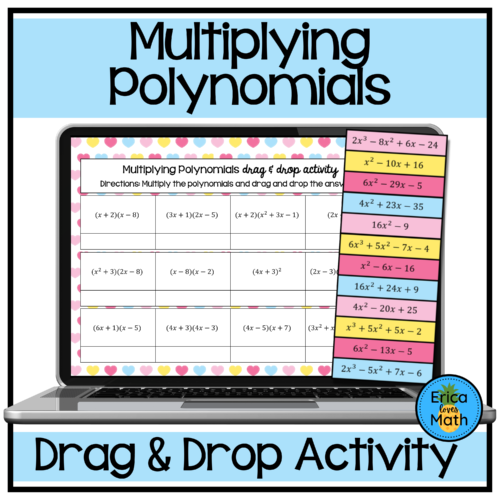 Multiplying Polynomials Digital Activity Drag & Drop - Classful