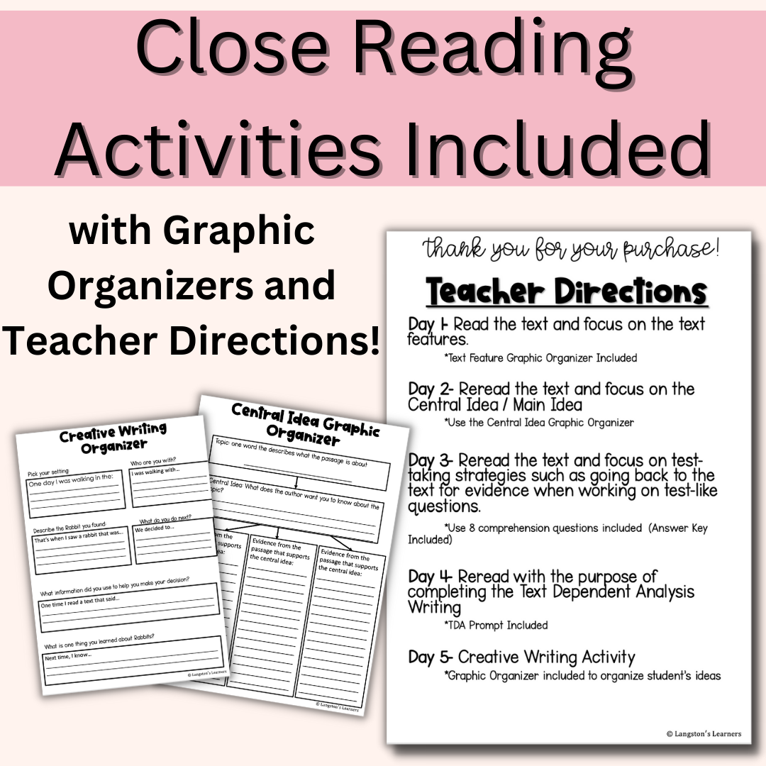 Nonfiction Information Text Close Reading Spring - Classful