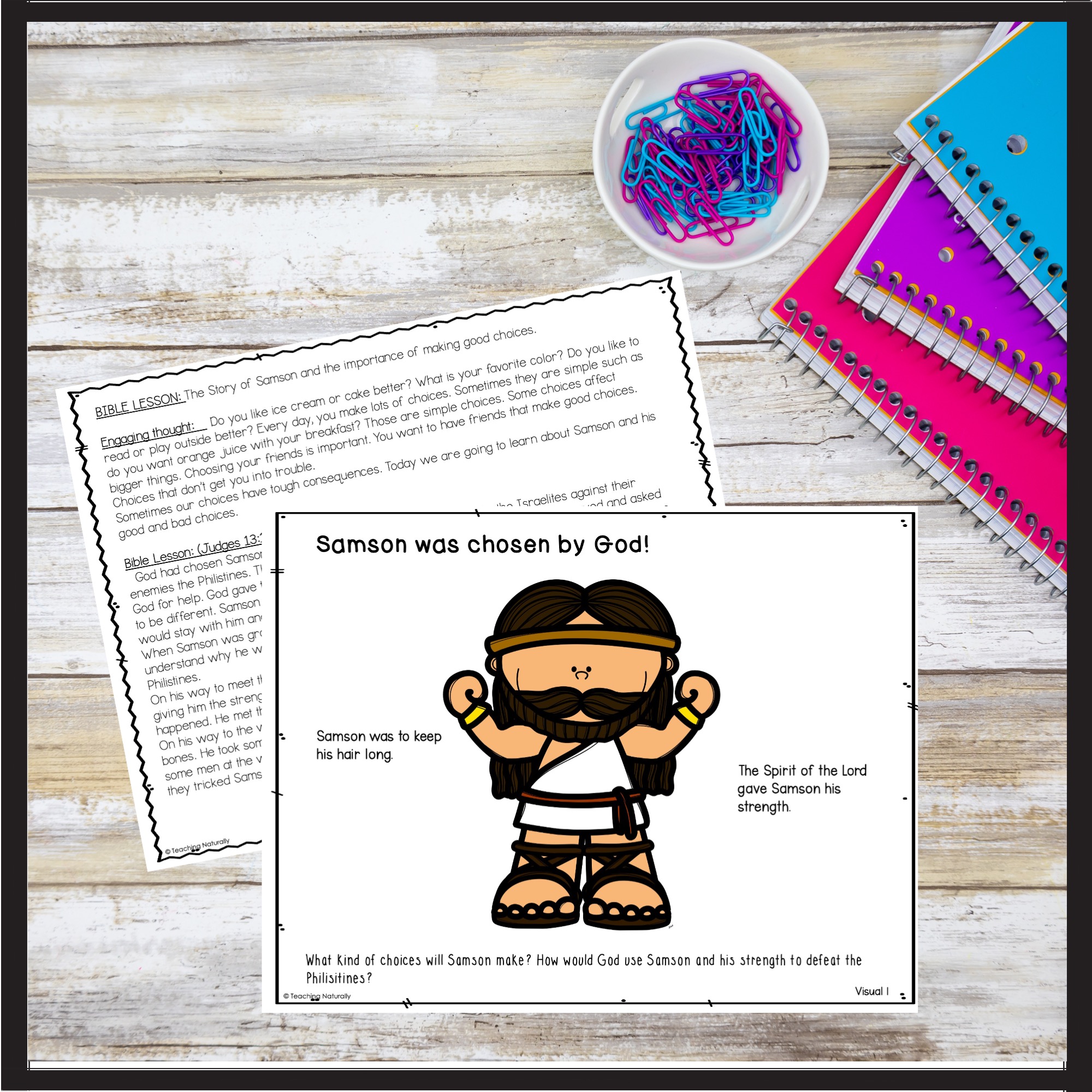 Samson Bible Lesson and Activities Making Good Choices Primary grades ...