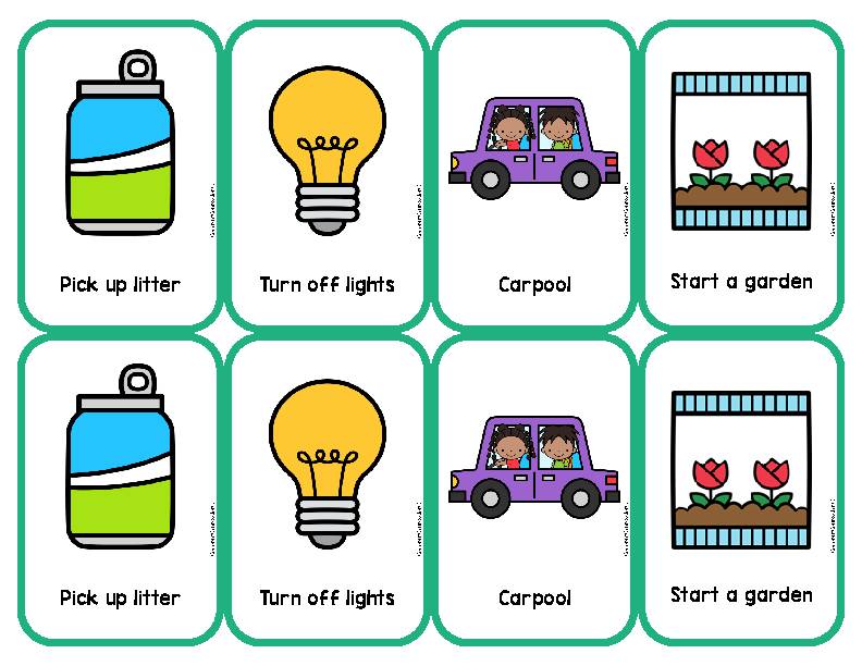 Go Green Matching Card Game - Classful