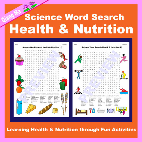 Science Word Search- Health & Nutrition - Classful