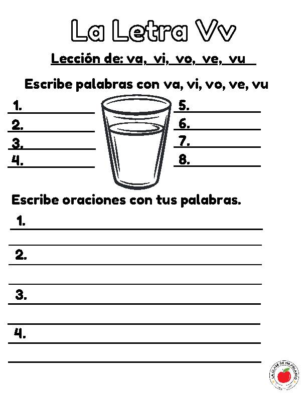 La Letra Vv- va ve vi vo vu - Classful