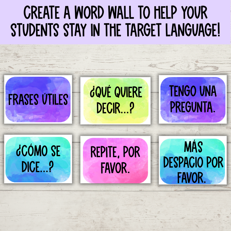 Frases útiles | Spanish useful phrases | POSTERS | Word Wall | Bulletin ...