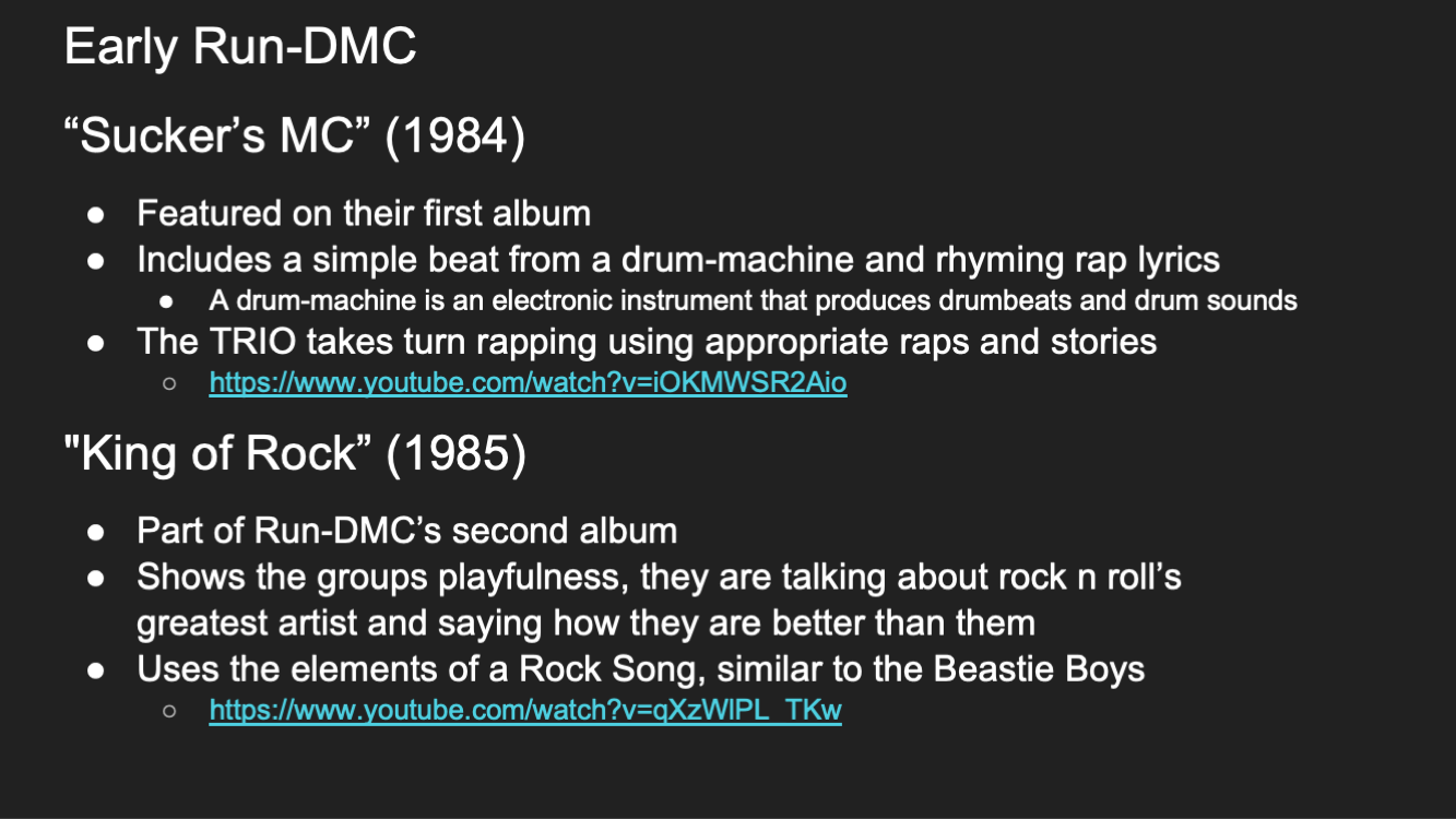 Run-DMC - Music Appreciation - Band & Music Sub Lesson Plans - Classful