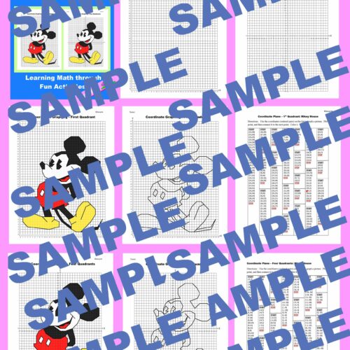 Cartoon Character Coordinate Plane Graphing Picture- Bundle 6 in 1 ...