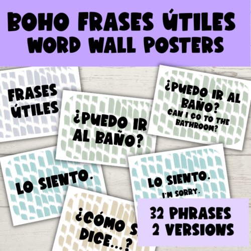 Frases útiles | Spanish useful phrases | POSTERS | Word Wall | Bulletin ...