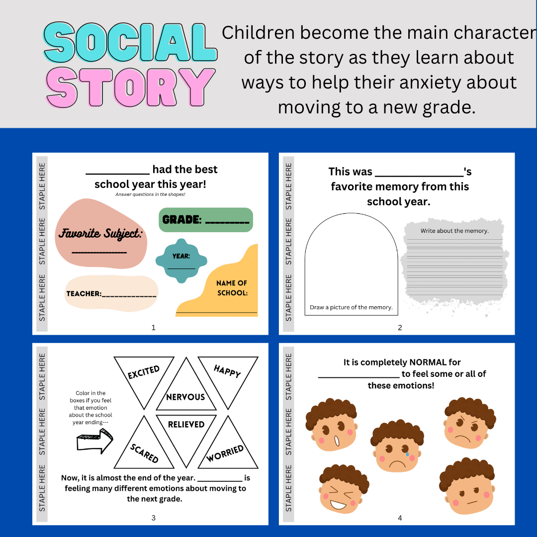 Social Story- End of the School Year/Moving Grades - Interactive Book ...