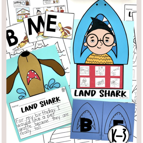 Land Shark Interactive Read Aloud Activities + Sequencing Craft ...