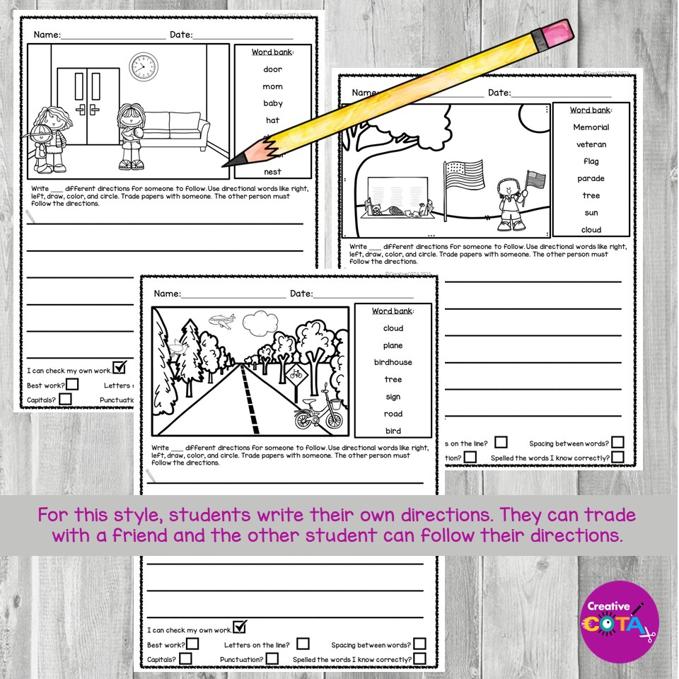 May Following Directions & Listening Comprehension Skills Coloring ...