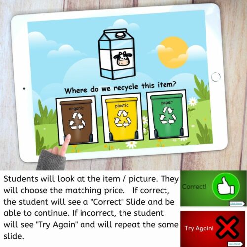 Recycling Sorting Earth Day Activities Level 2 - Classful