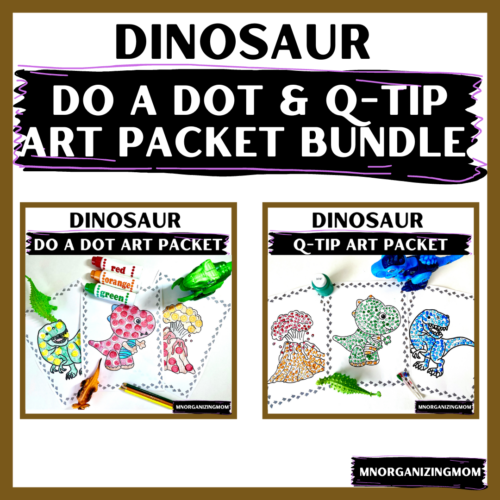 Dinosaur Do A Dot and Q-Tip Art Packet - Classful