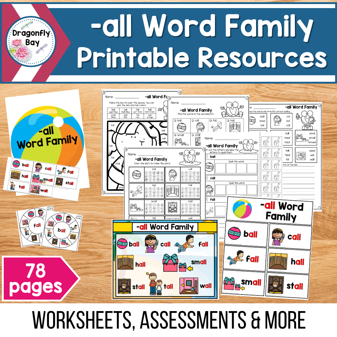 All Short A Word Family Phonics Blending Printable Worksheets and ...