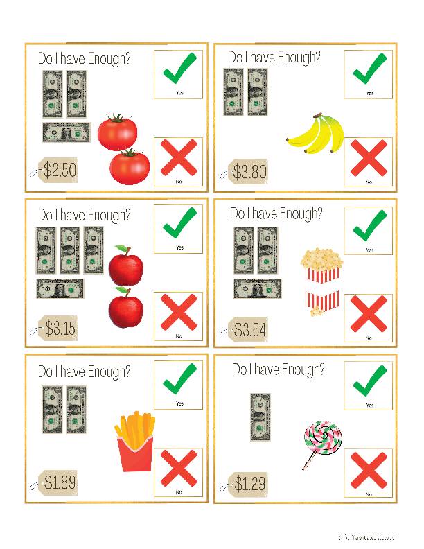 Do I Have Enough Money? | Visual Task Cards - Classful