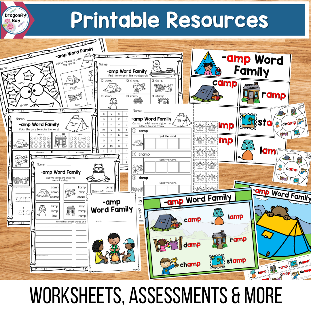 Amp Word Family Blending Print & Digital to use with PowerPoint™ Google ...