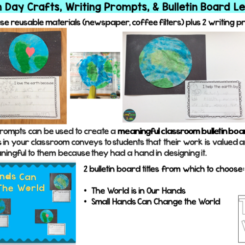 Earth Day Activities Crafts Bulletin Board Earth Science | Writing ...
