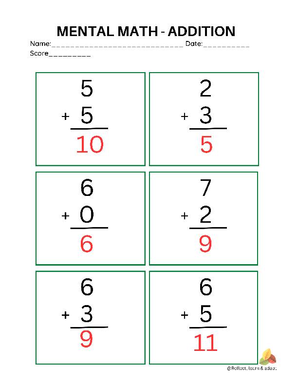 Single Digit Subtraction Worksheets | Adaptive Resources - Classful