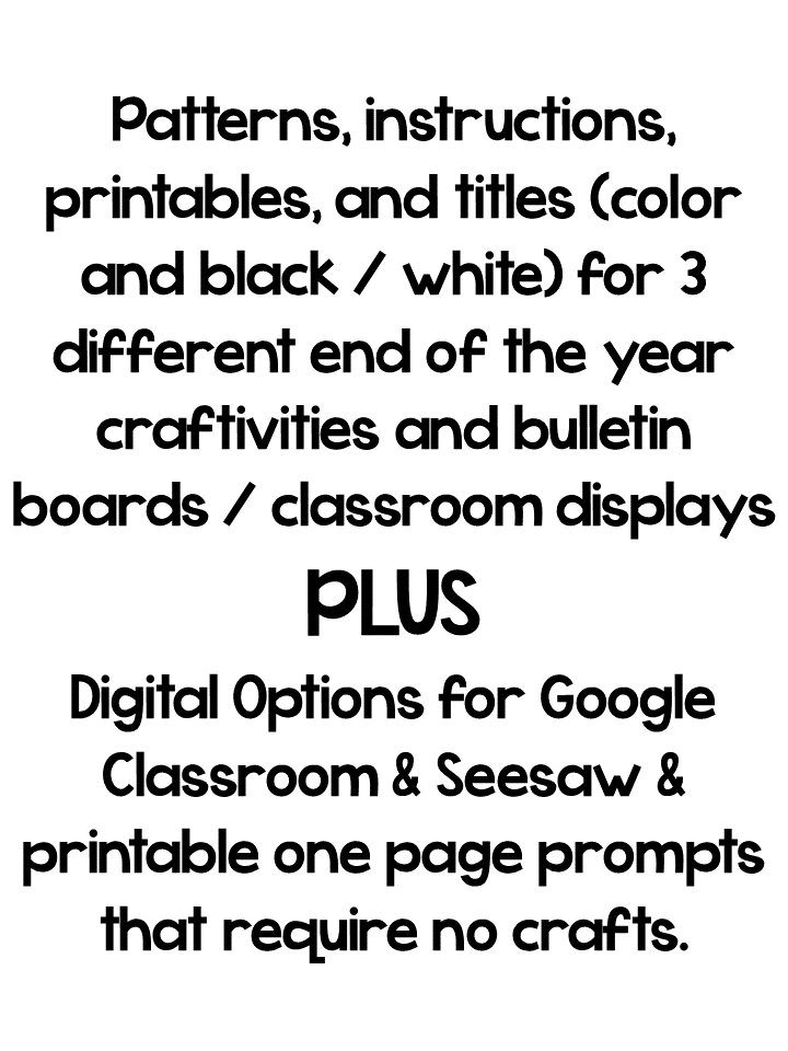 End of the Year Bulletin Board w/ Crafts & Writing 3 Ideas (Frogs, Bees ...