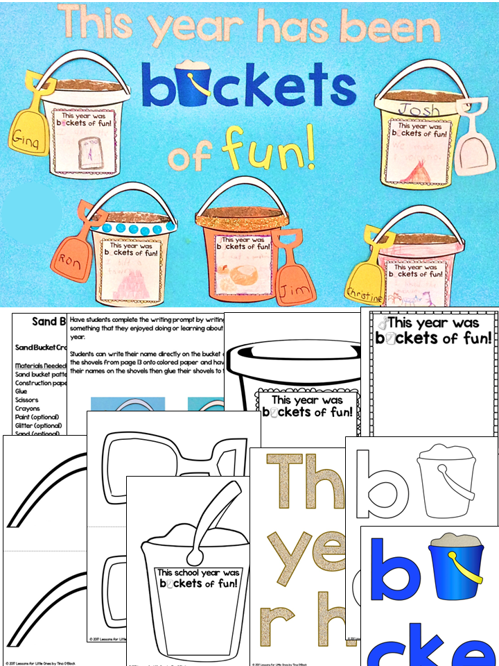 End of the Year Bulletin Board w/ Crafts, Writing Activities Beach ...