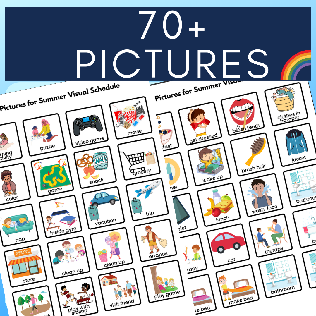 Summer Visual Schedule Ideal for Sending Home on Summer Break - Classful