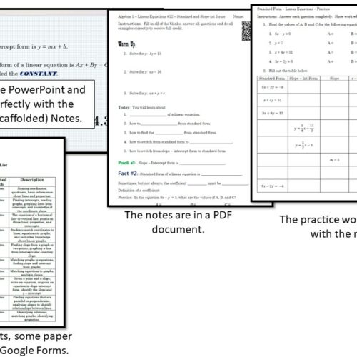 Linear Equations Complete Unit - with Planner - Classful