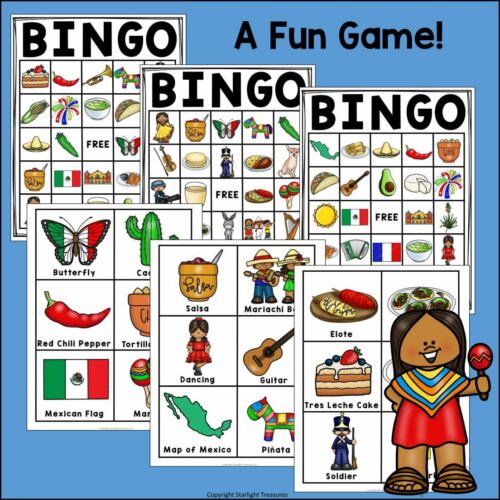 Cinco de Mayo Bingo Cards for Early Readers - Cinco de Mayo Bingo ...