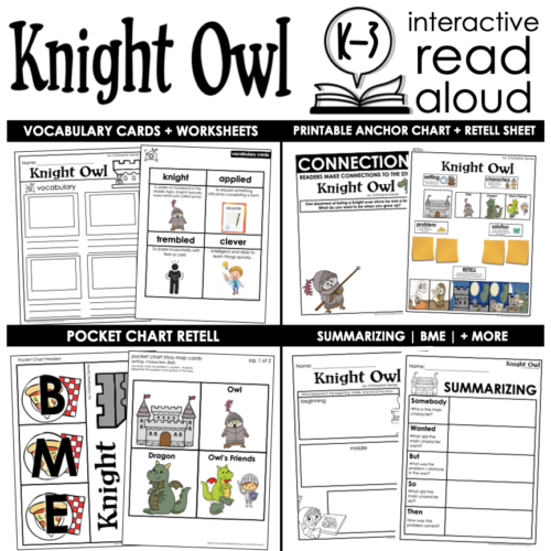Knight Owl by Christopher Denise Interactive Read Aloud Activities ...