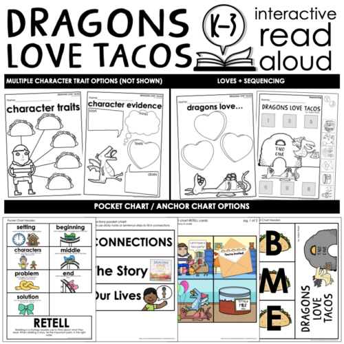 Dragons Love Tacos Read Aloud Lessons + Activities | Picture Sequencing ...