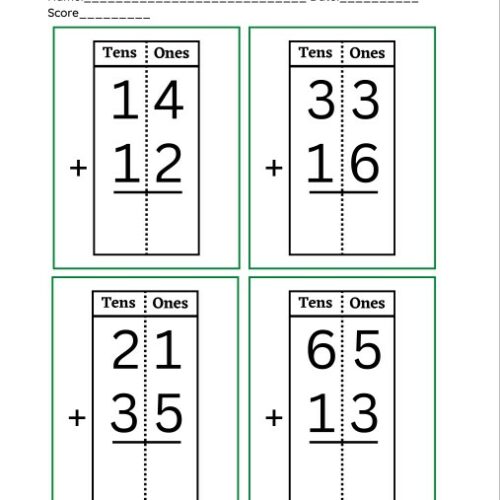 Two Digit Addition & Subtraction without regrouping | Adaptive ...