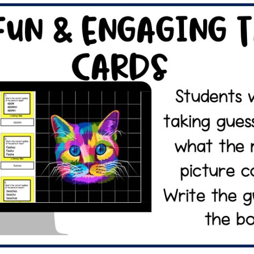 Plural Nouns Task Cards Pixel Arts Mystery Picture Google Sheets - Classful