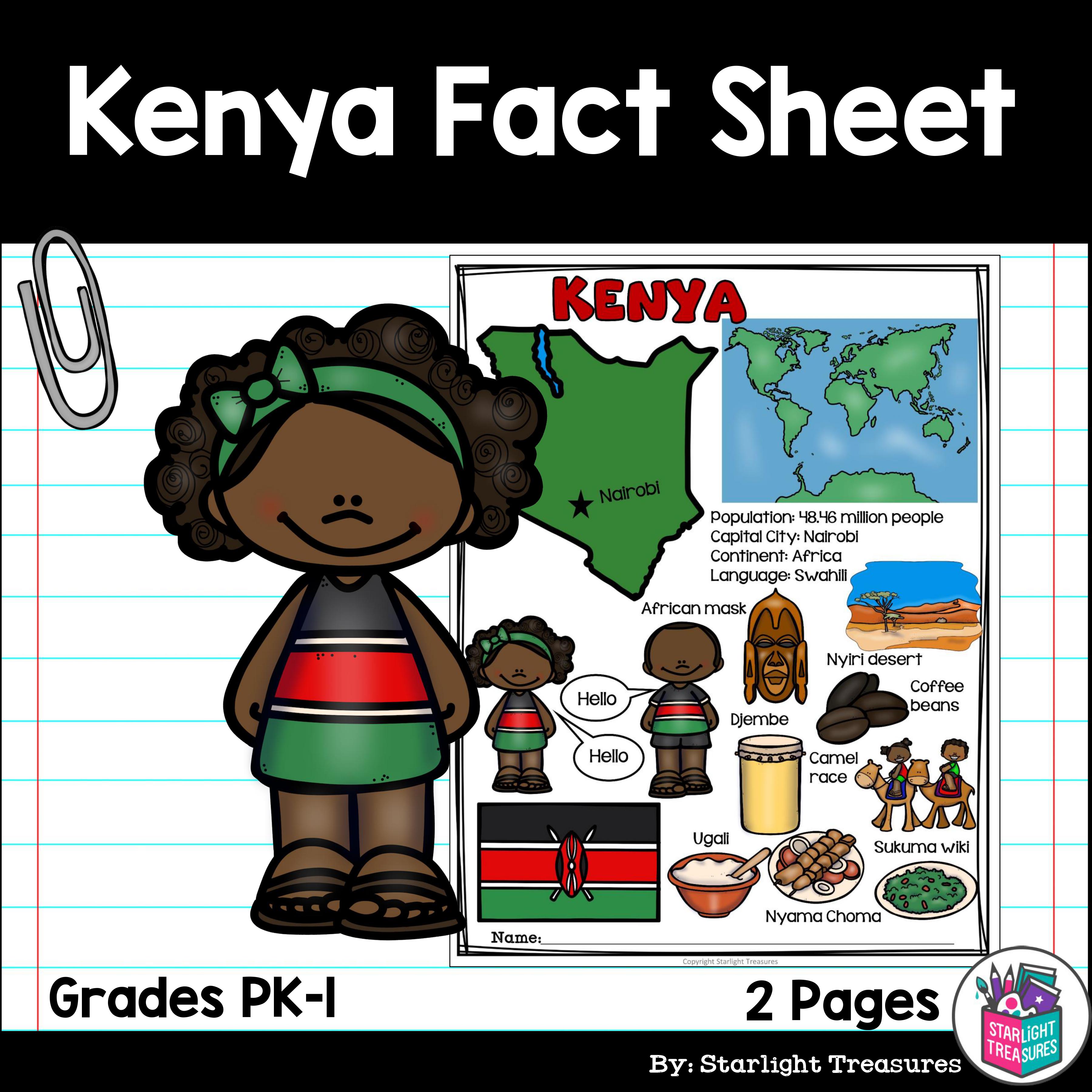 Kenya Fact Sheet for Early Readers - Classful