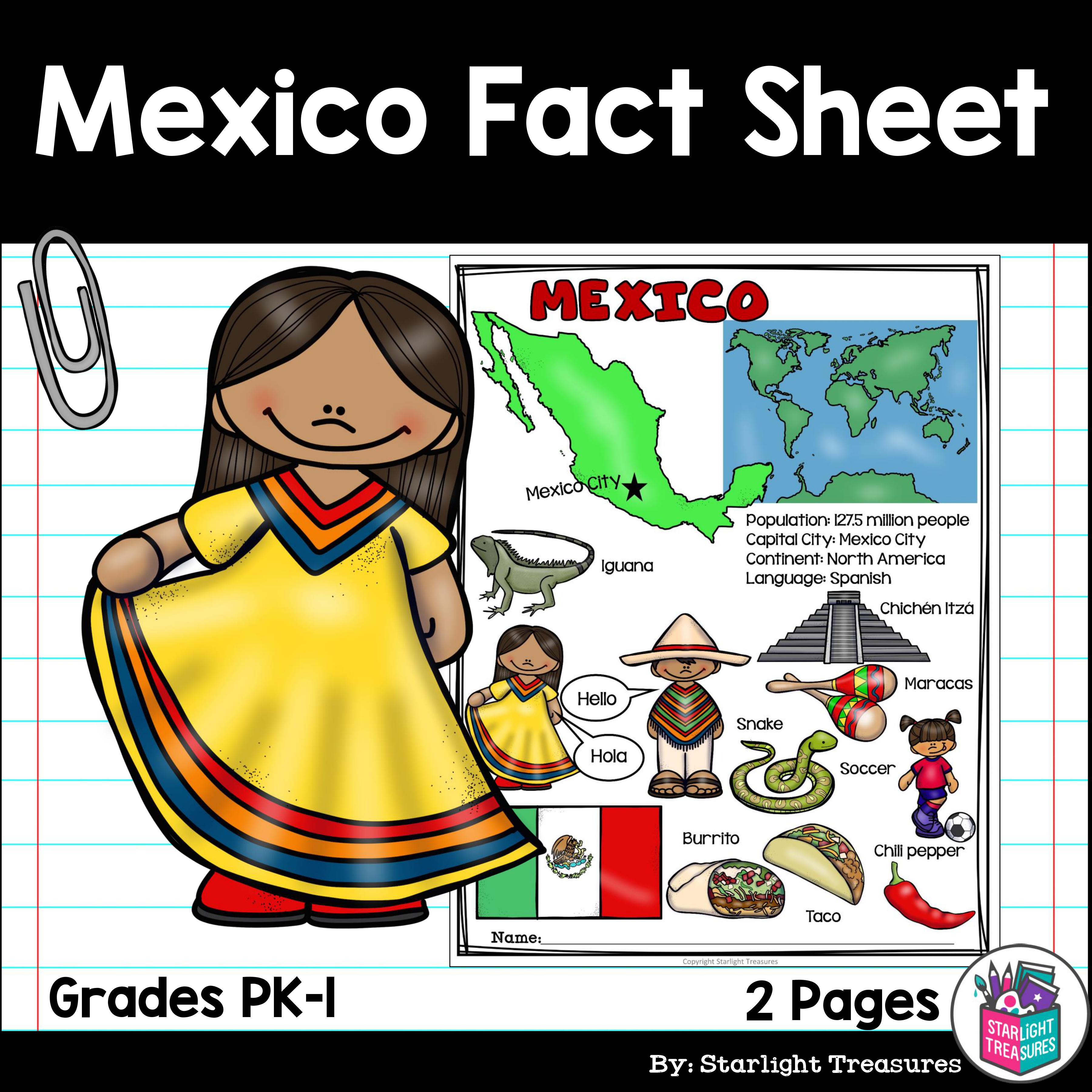 Mexico Fact Sheet for Early Readers - Classful