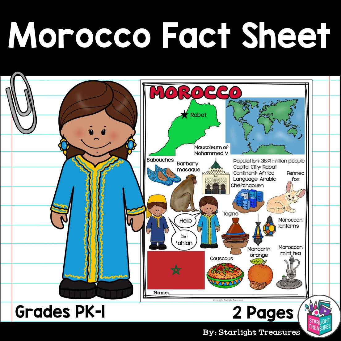 Morocco Fact Sheet for Early Readers - Classful