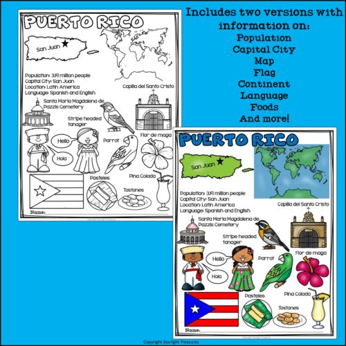 Puerto Rico Fact Sheet for Early Readers - Classful