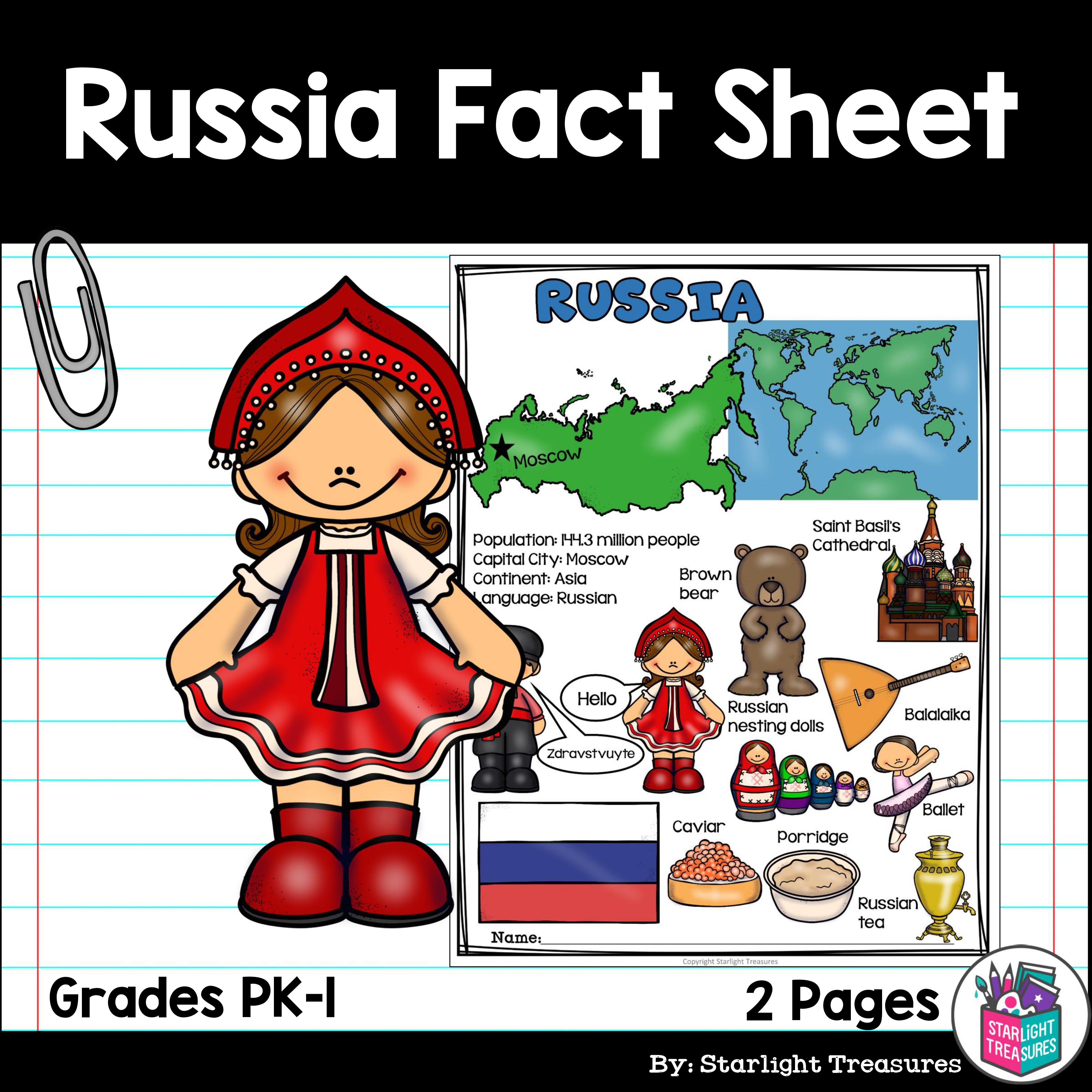Russia Fact Sheet for Early Readers - Classful