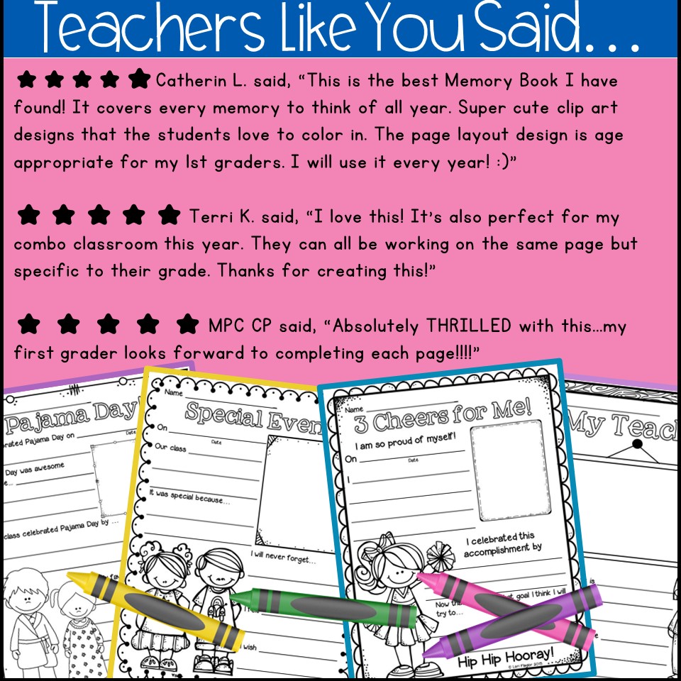 Yearlong Memory Book- 1st Grade Edition - Classful