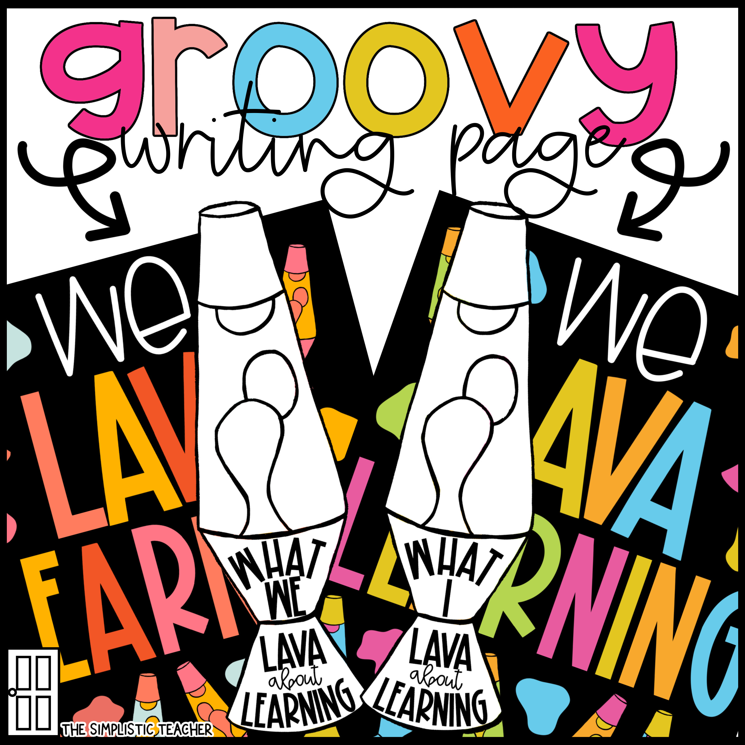 Groovy Retro Lava Lamp Learning Decor Kit or Bulletin Board Set Back 2 ...