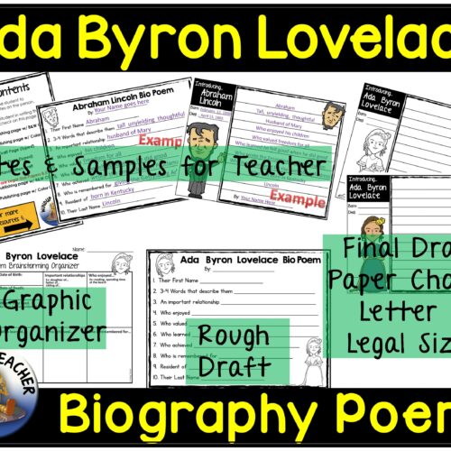 Ada Byron Lovelace Biography Poem Writing Activity - Classful