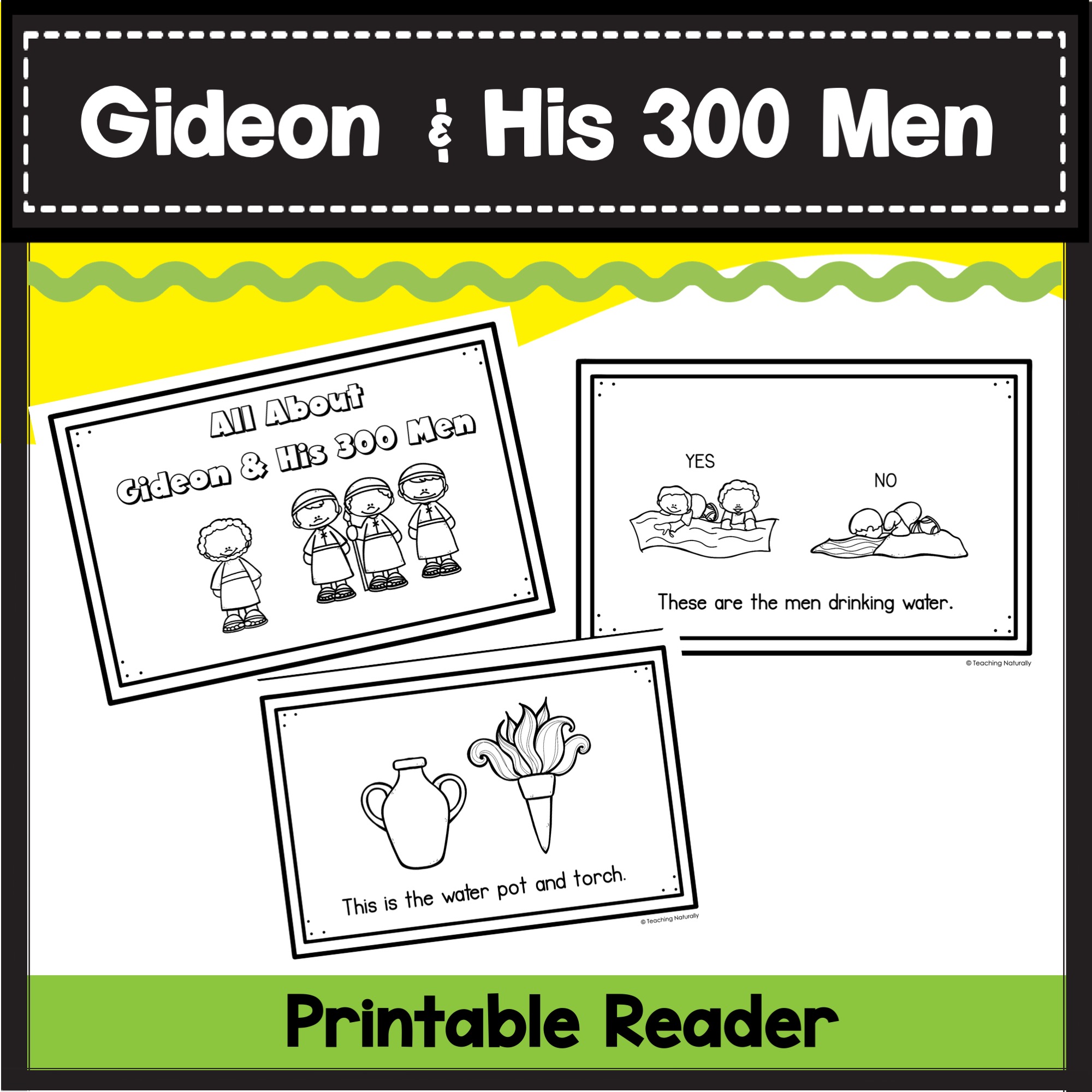 Gideon and his 300 Men Bible Story Lesson and Activities Preschool ...