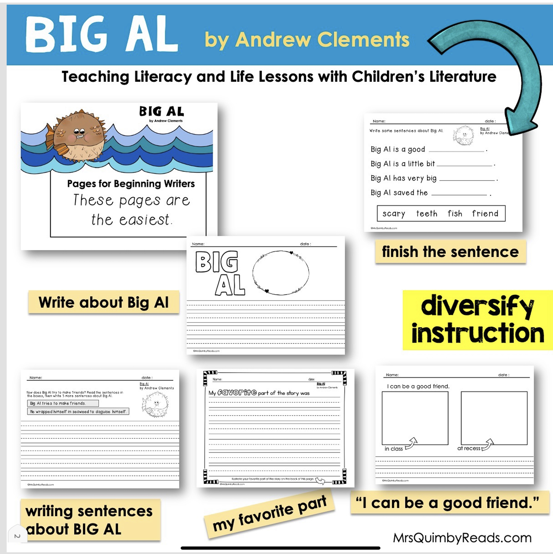 Big Al | Book Companion | Children's Literature | Homeschool | Books in ...
