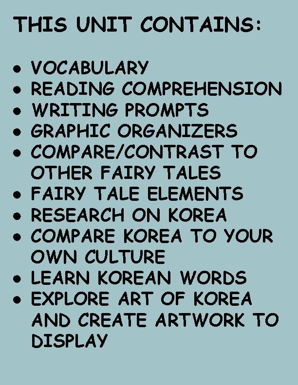 THE KOREAN CINDERELLA by Shirley Climo- UNIT OF STUDY - Classful