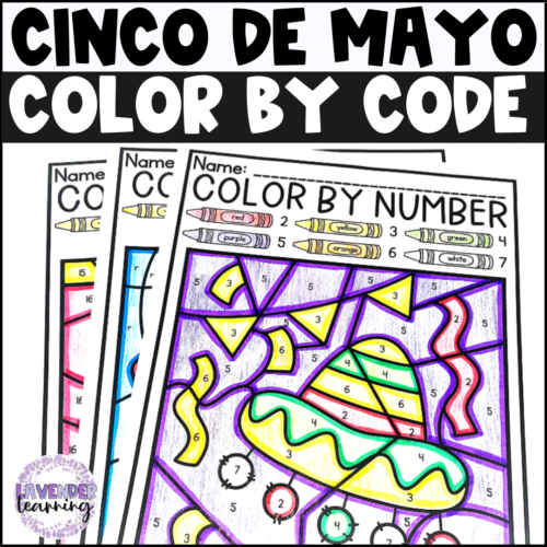 Cinco de Mayo Color by Code - Condo de Mayo Color by Number - Color by ...