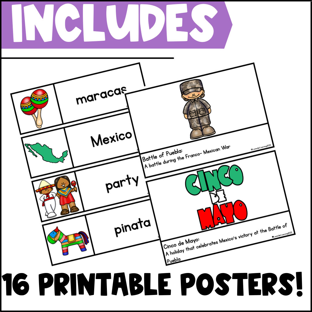 Cinco de Mayo Social Studies Activities for Kindergarten & 1st Grade ...