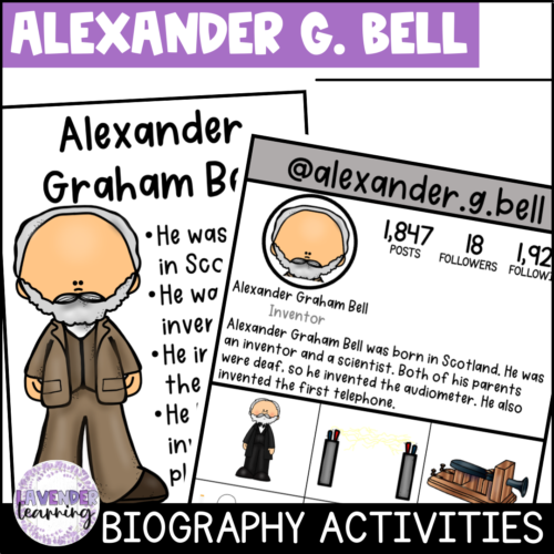 Alexander Graham Bell Biography Activities, Flip Book, & Report ...