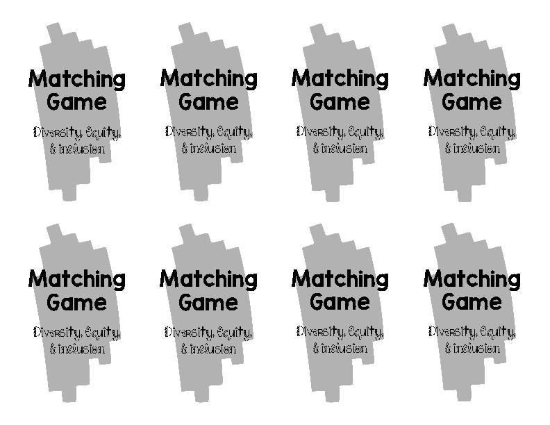 Diversity, Equity, Inclusion Matching Card Game - Classful
