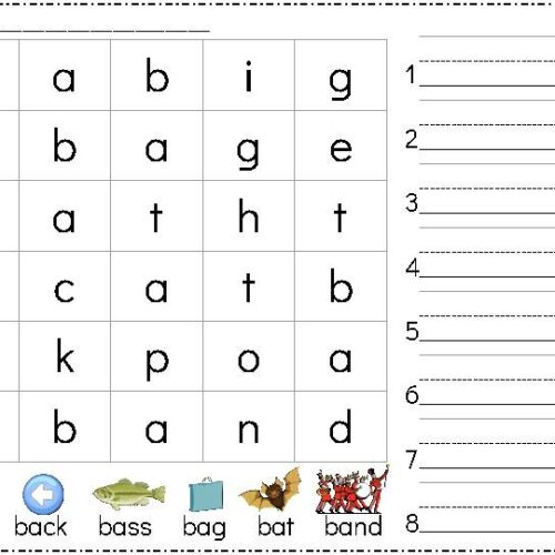 Words Beginning With /ba/ Everything Phonics for Kindergarten and First ...